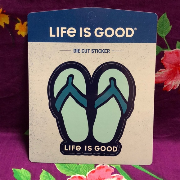 Life Is Good | Design | Life Is Good Flip Flops Die Cut Sticker 378 32 ...